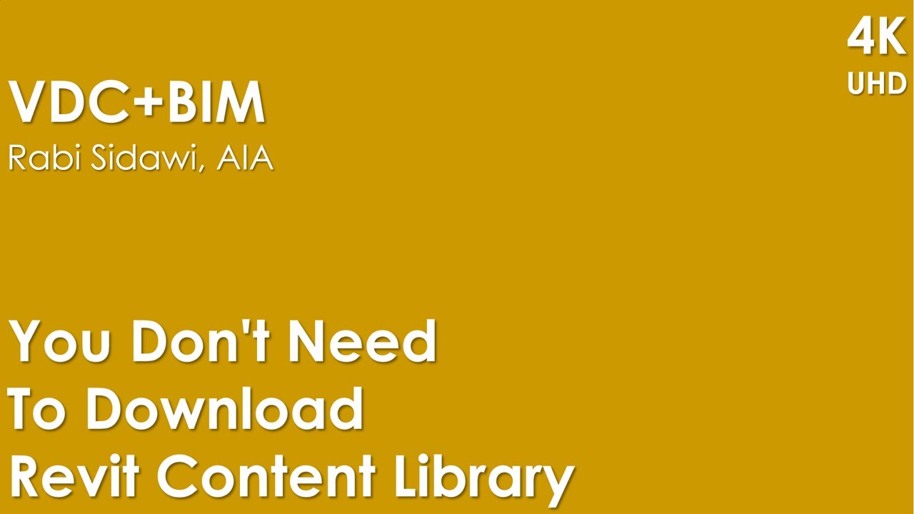 You Don T Need To Download Revit Content Library Youtube