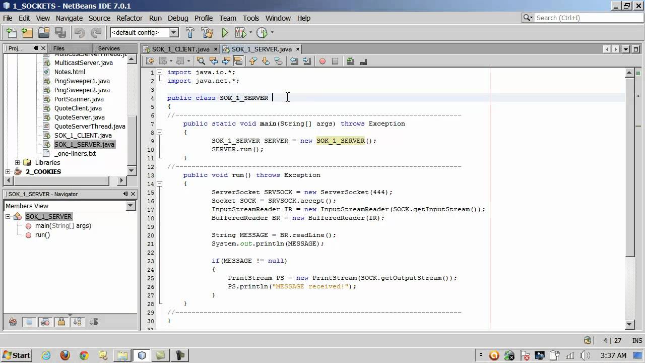 Java Sockets Introduction 1 Of 3 Youtube