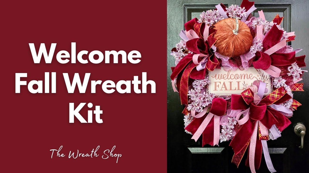 Welcome Fall Wreath Kit Facebook Live Youtube