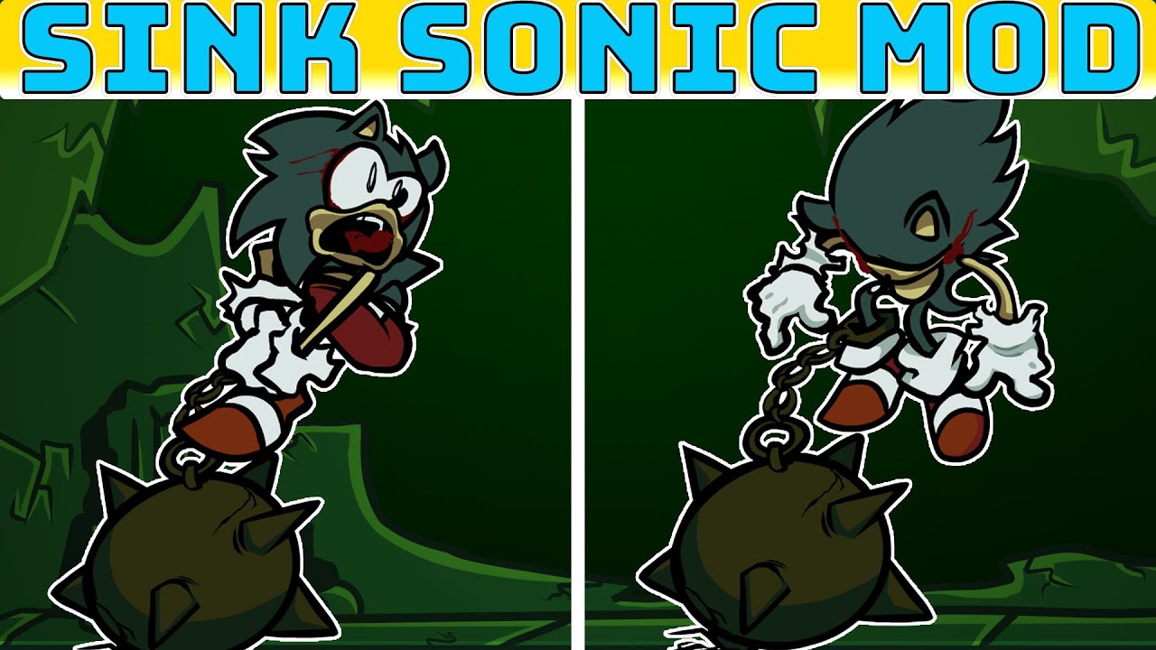 Below The Depths Sonic Drowning Fnf Mod Sink Exe Youtube