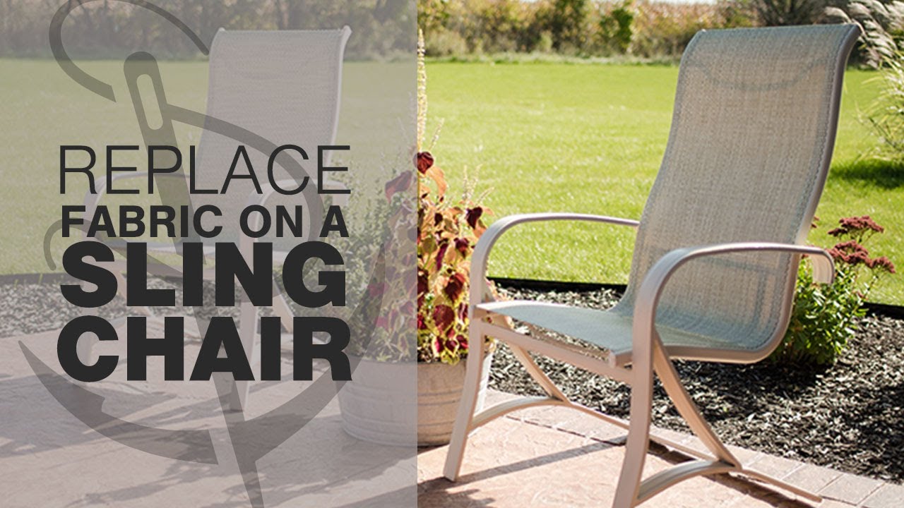 How To Replace Fabric On A Patio Sling Chair Youtube