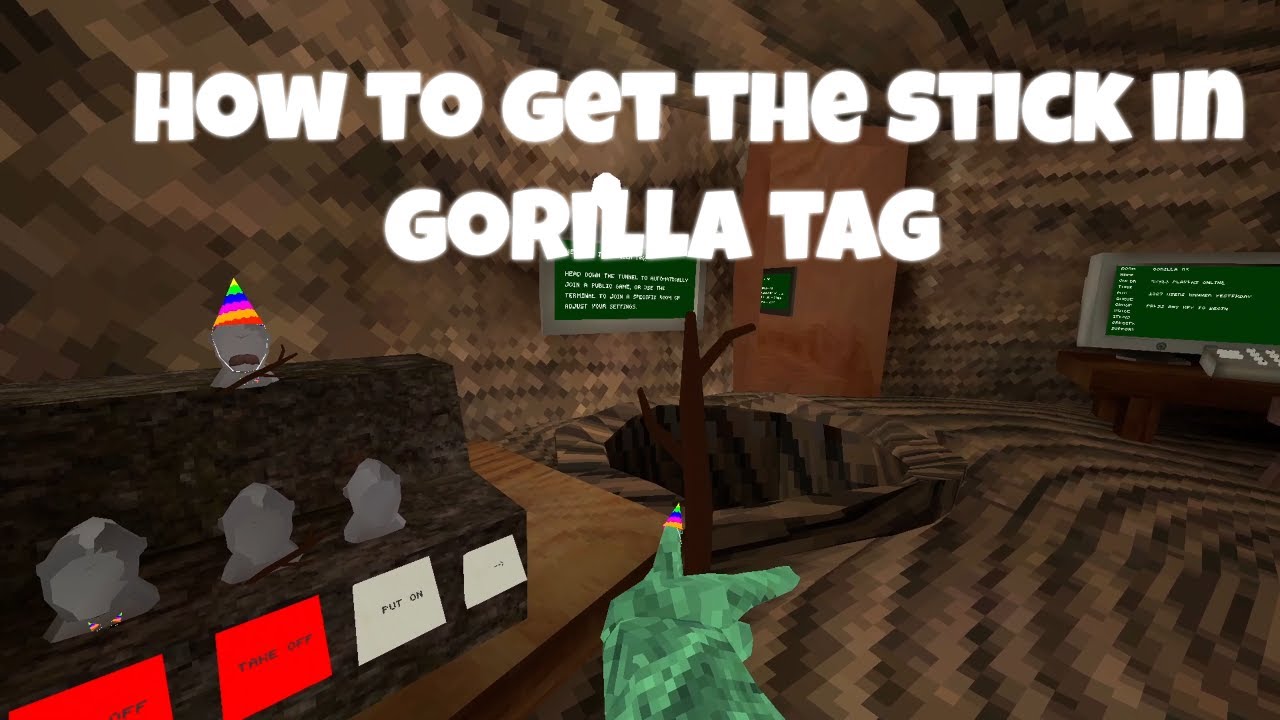How To Get The Stick In Gorilla Tag Gorilla Tag Youtube
