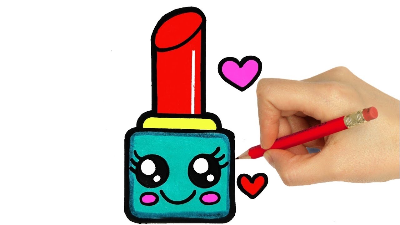 Easy Way To Draw A Lipstick Lipstutorial Org