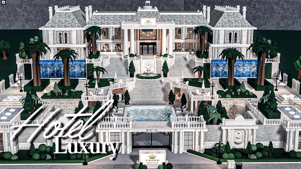 Bloxburg Luxury Hotel Part1 2 Speedbuild Roblox Youtube