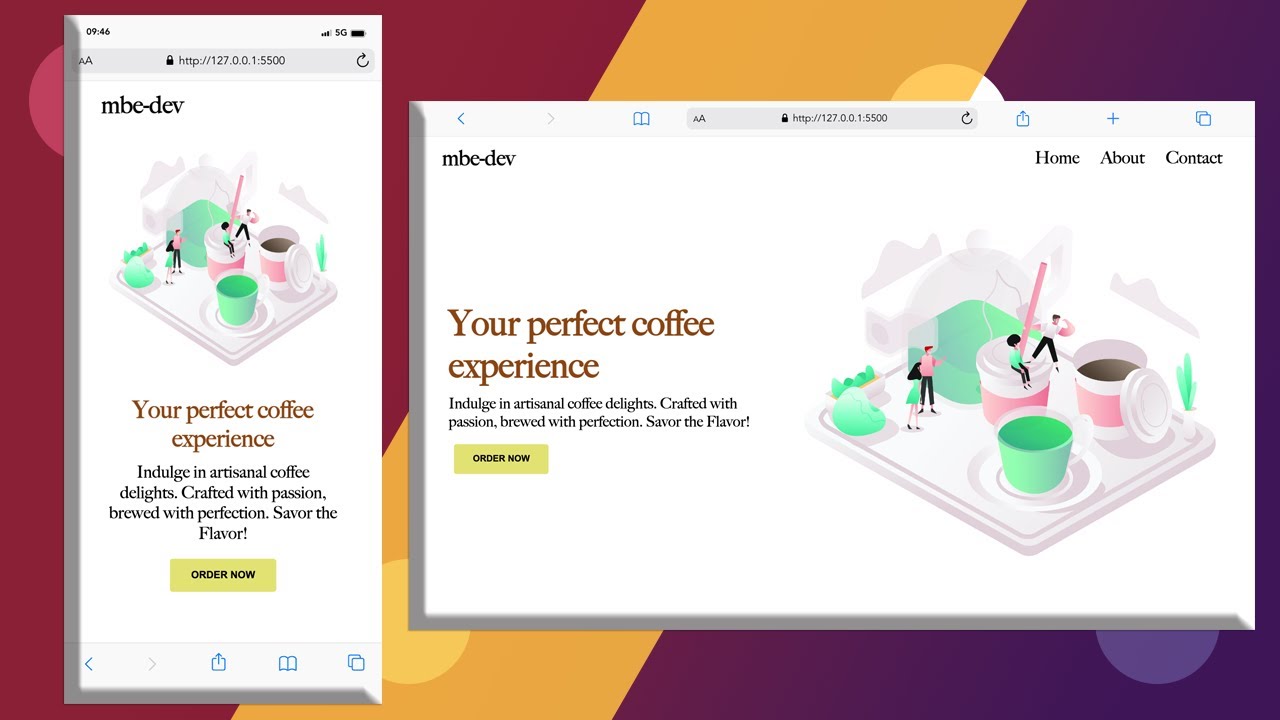 How To Create A Simple Responsive Hero Section Html Css Youtube