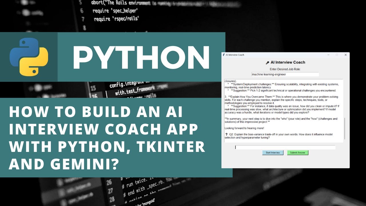How To Build An Ai Interview Coach Chatbot In Python Tkinter And