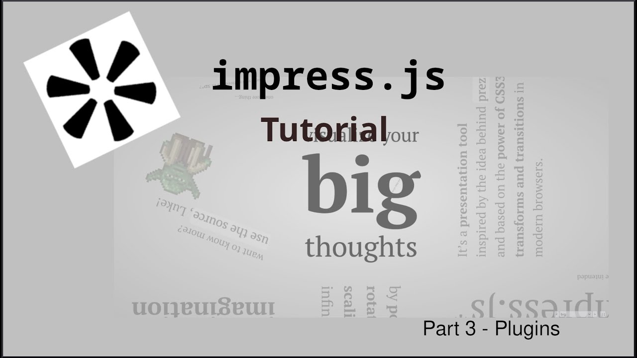 Impress Js Tutorial Part 3 Plugins Youtube