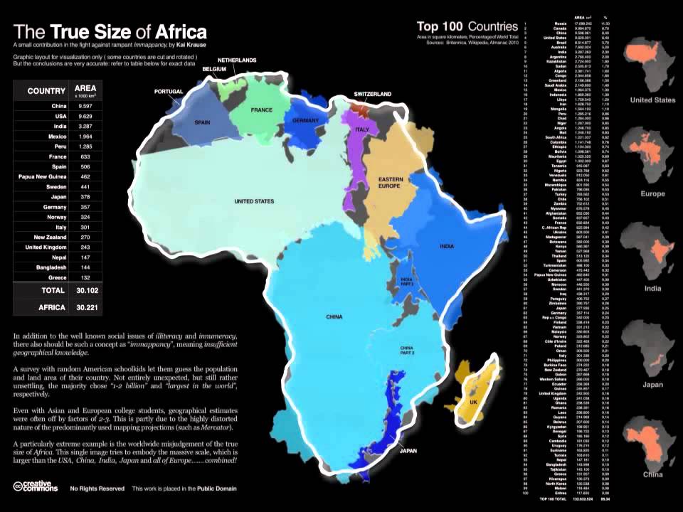 Real Size Of Africa Map