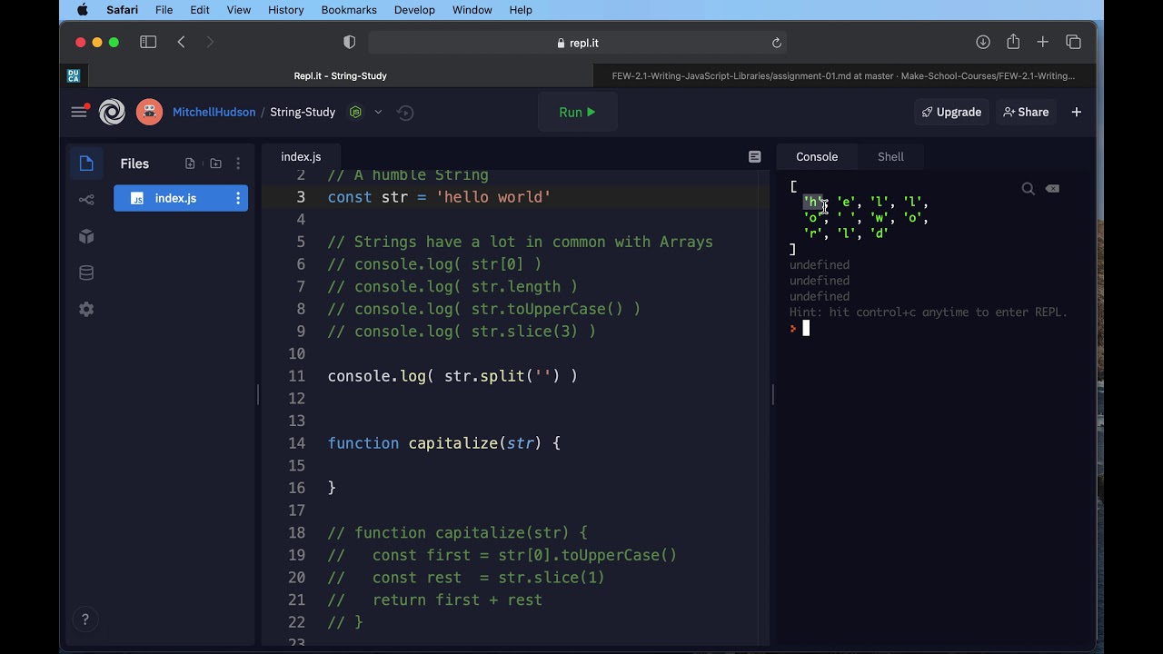 03 String Lib Challenge 1 1 Learn Javascript By Making Libraries