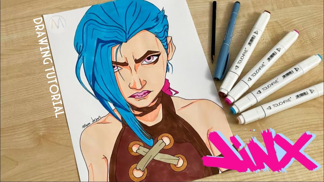 How To Draw Arcane Characters Jinx Step By Step Youtube