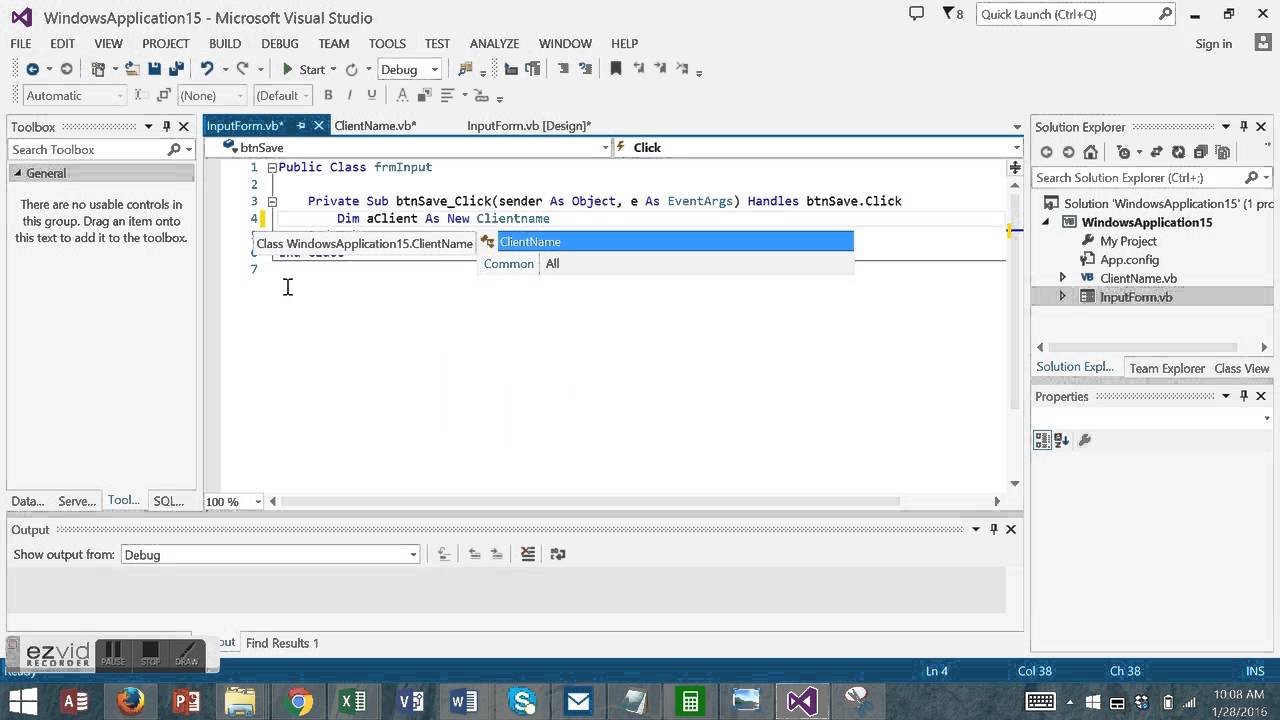 Creating A Class In Visual Basic Youtube