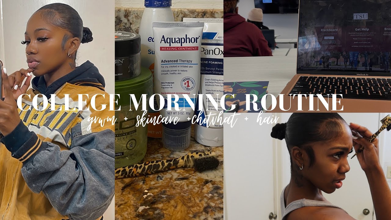 College Morning Routine Grwm Hair Chitchat Skincare Youtube