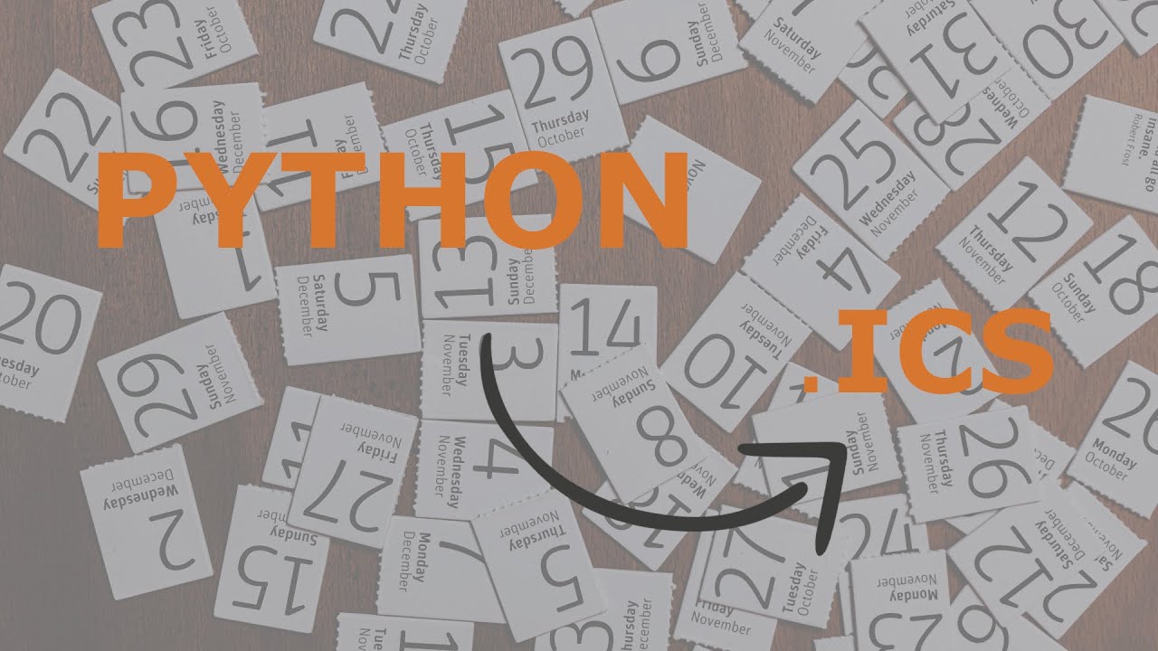 Icsteve Real World Tech Share Generate Ics File With Python Youtube