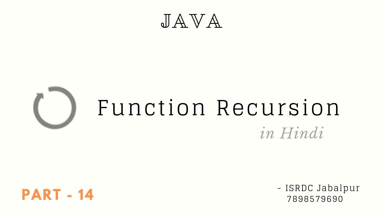 Function Recursion Part 14 Youtube