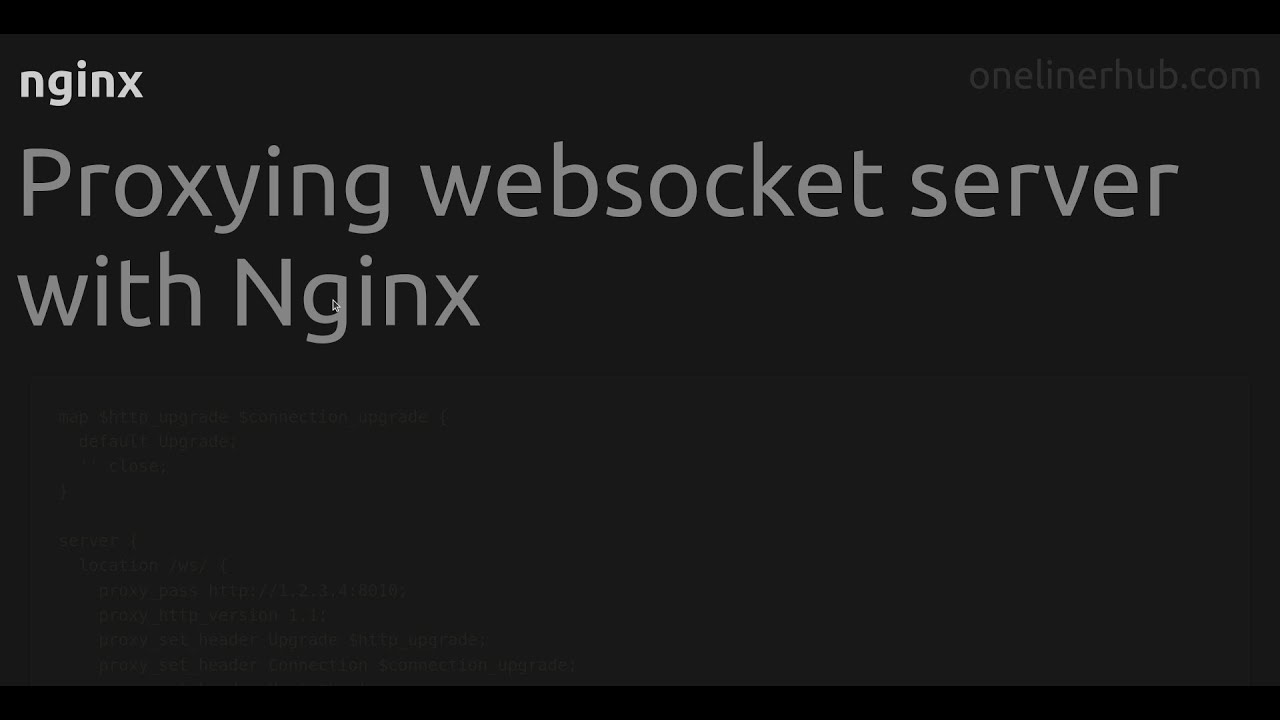 Proxying Websocket Server With Nginx Youtube