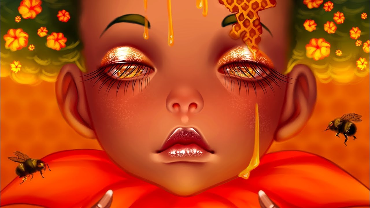 Speedpaint Orange Flower Honey Youtube