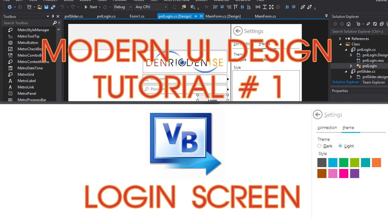 Vb Modern Ui Project Tutorial No 01 Youtube