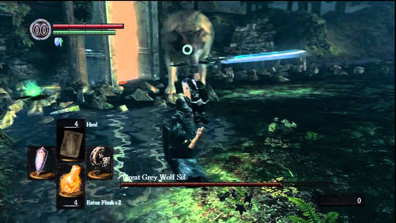 Dark Soul Pt 23 Darkroot Garden Boss Great Grey Wolf Sif Youtube