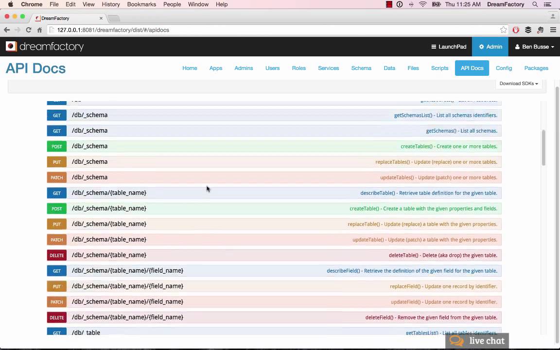 Introduction To The Dreamfactory 2 0 Admin Console Youtube