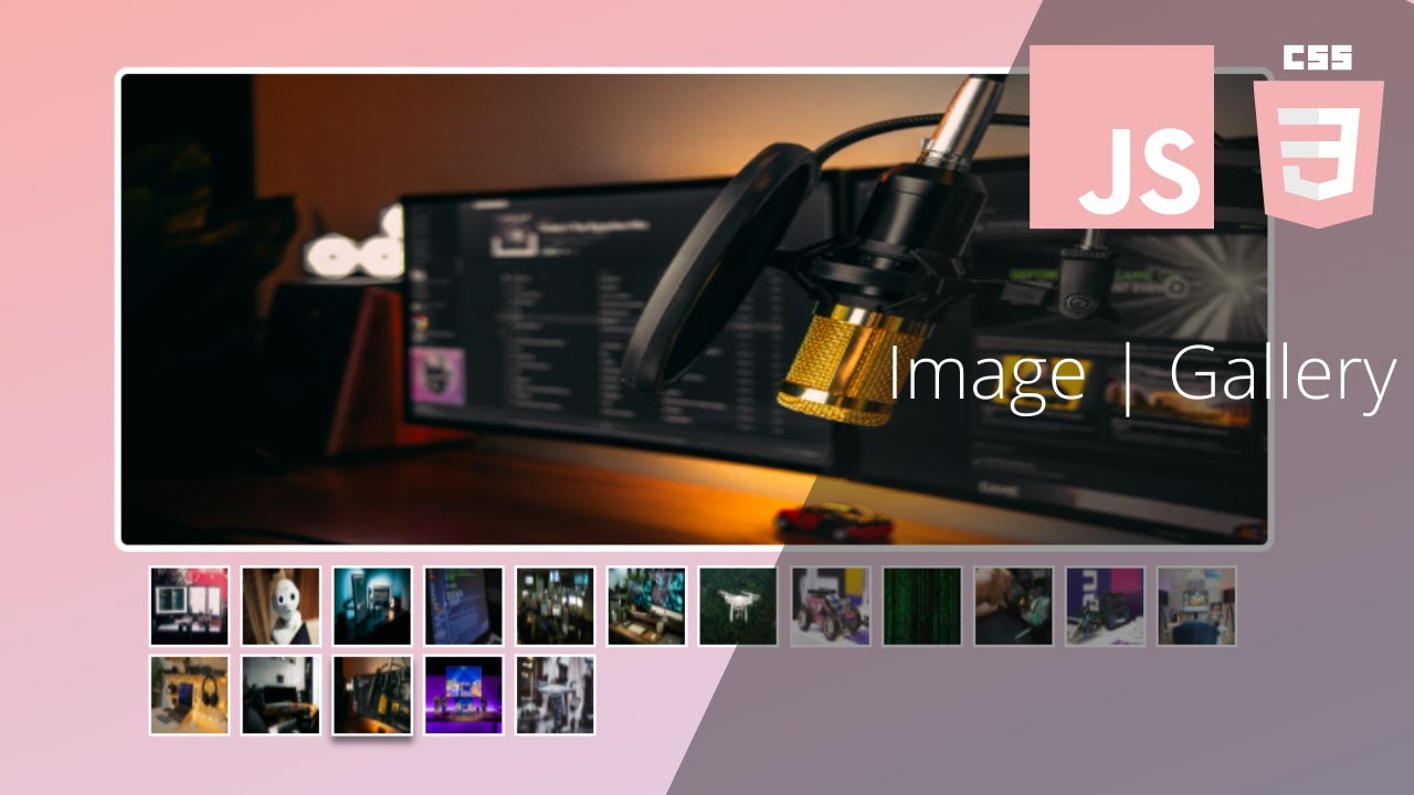 Vanilla Javascript Responsive Animated Image Gallery Youtube