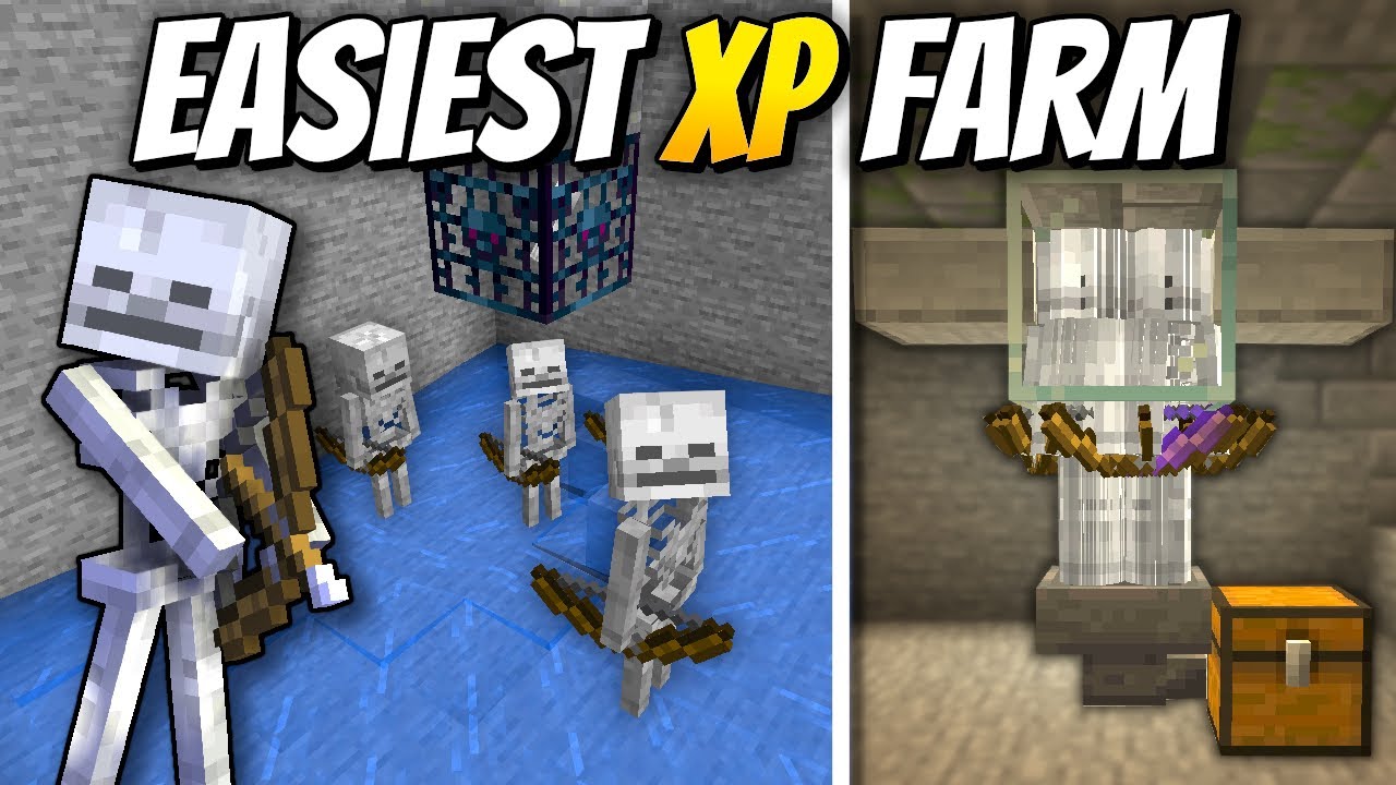Easy Skeleton Xp Farm Minecraft 1 21 Tutorial Youtube