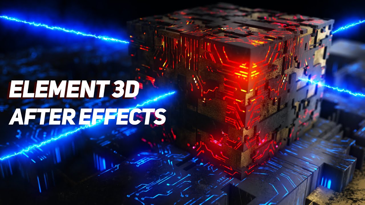 After Effects Element 3d Tutorial Lighting Cube Animation Youtube