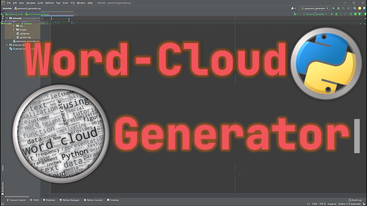 Python Word Cloud Generator Dynamic Text Data Visualization Python