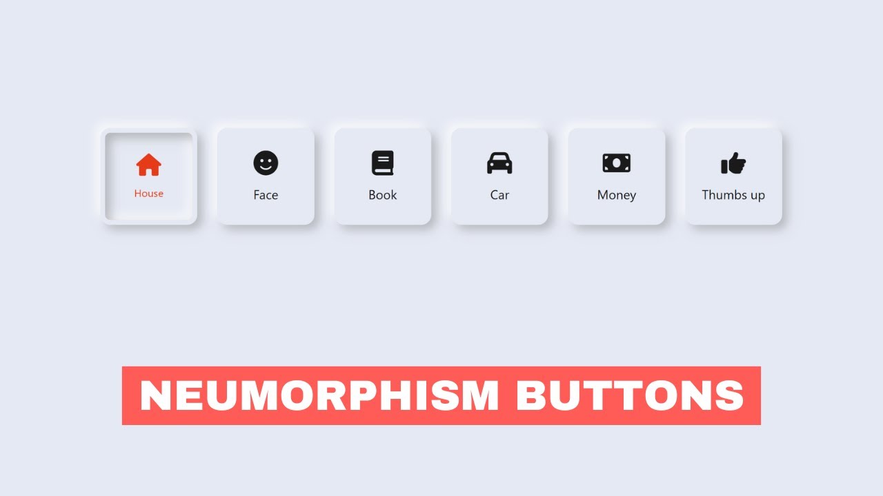 Create Amazing Neumorphic Buttons With Html And Css Youtube