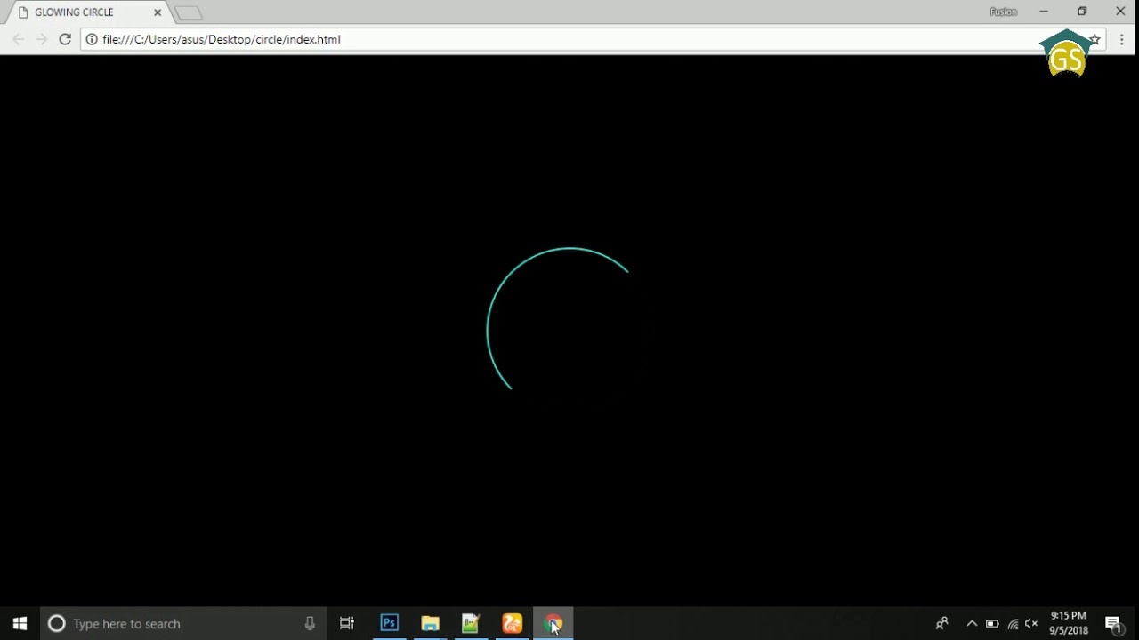 Create Circle Growing Using Html Css Youtube