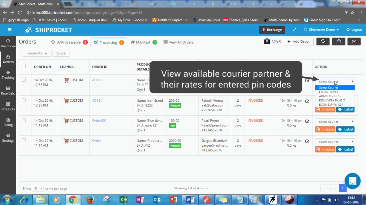 Shiprocket Onboarding Order Processing Youtube