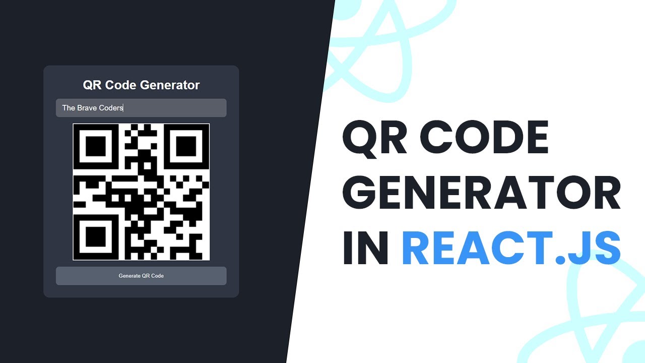 Qr Code Generator Project In React Js Youtube
