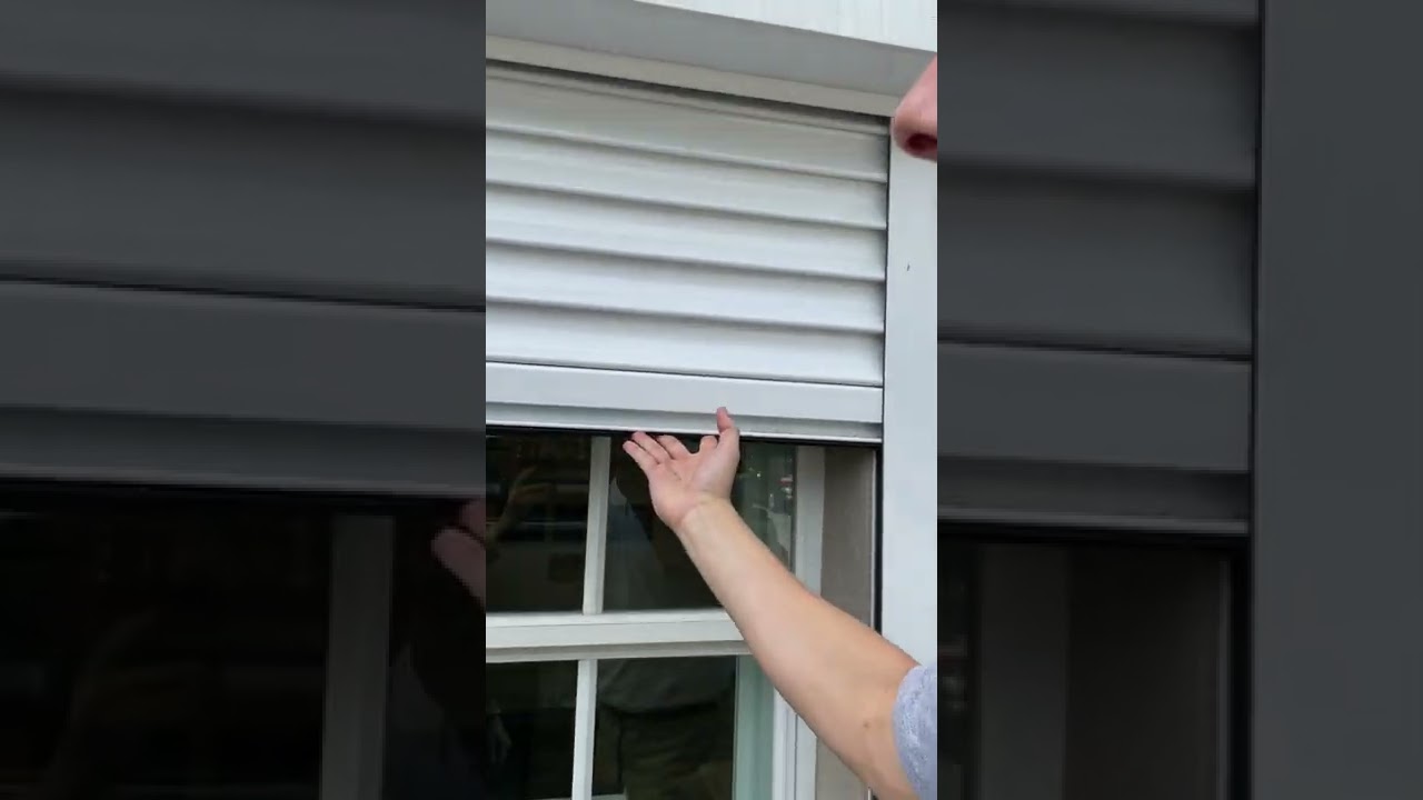 Rolldown Hurricane Shutters Manual Or Pull Down Style Youtube