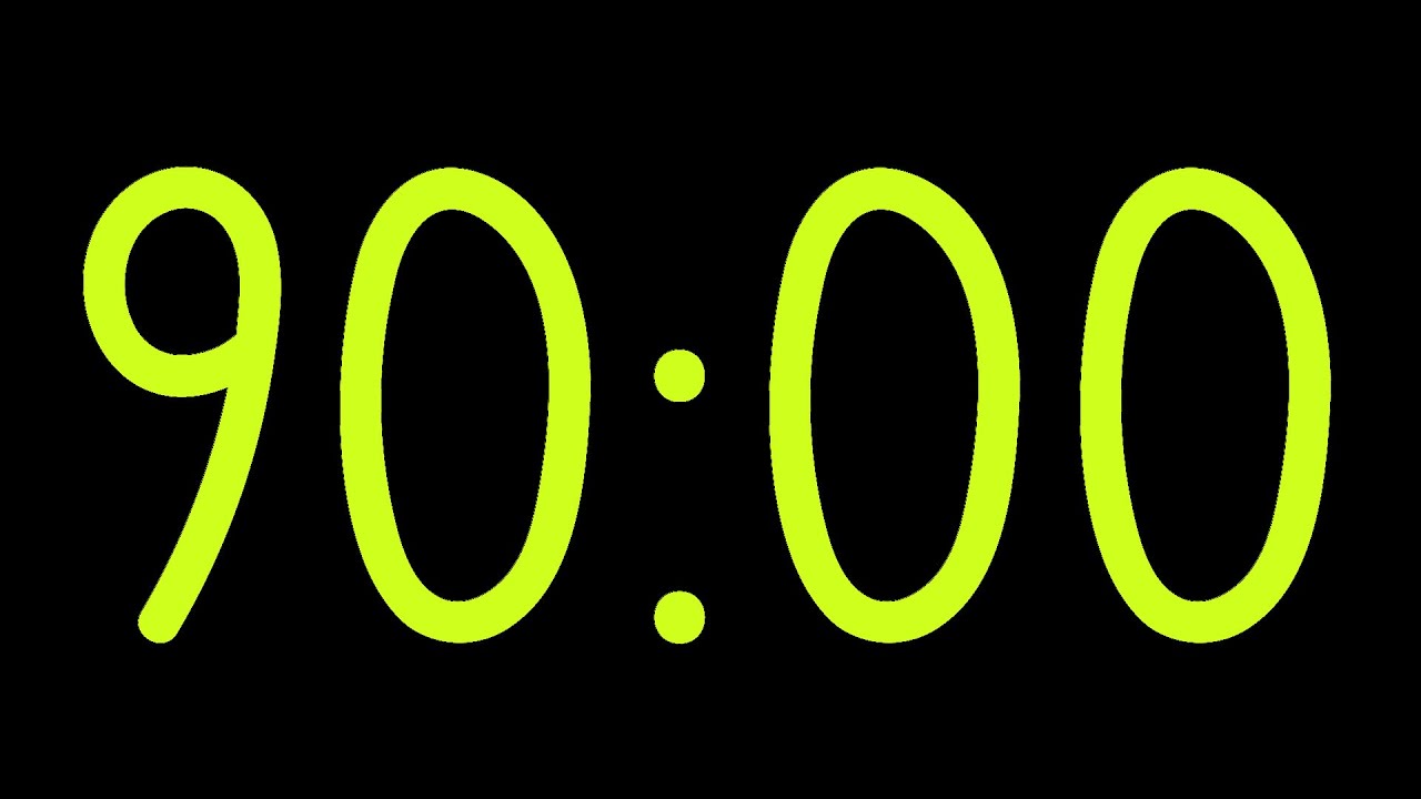 Electric Lime 90 00 Countdown Timer Youtube