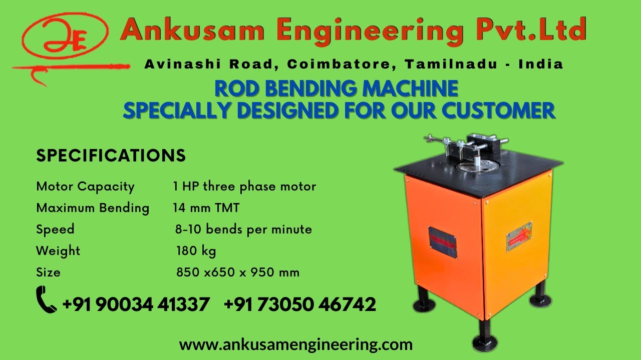 Rod Bending Machine Specially Designed For Our Customer L Ankusam
