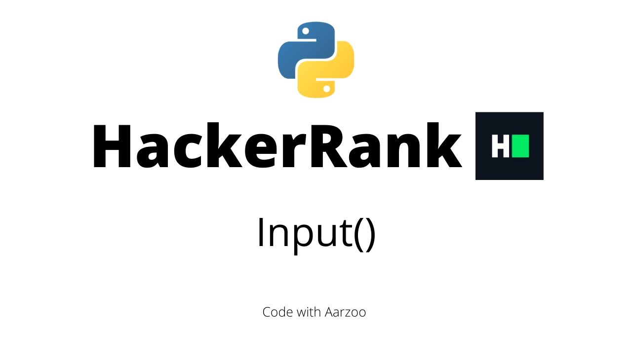 Input Hackerrank Solution Youtube