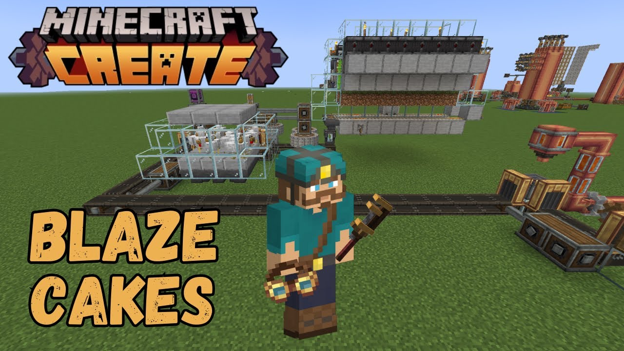 I Built A Blaze Cake Factory Create Mod Minecraft Tutorial Youtube