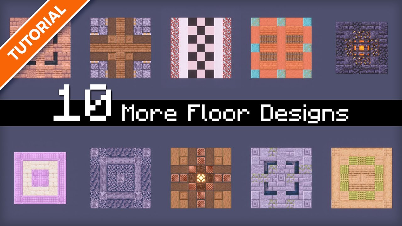 10 More Floor Patterns Designs For Minecraft Youtube