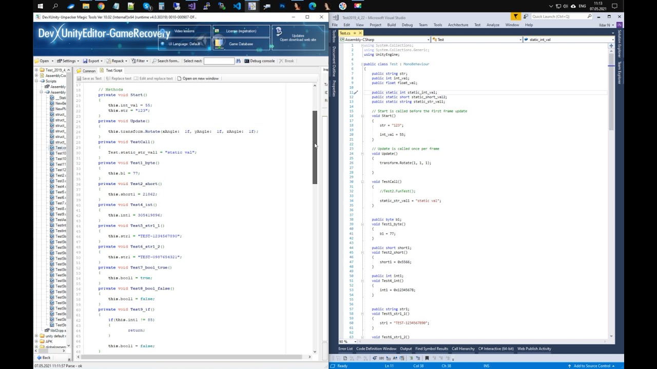 Restore C Code From Unity Il2cpp Devx Gamerecovery 10 01 Youtube