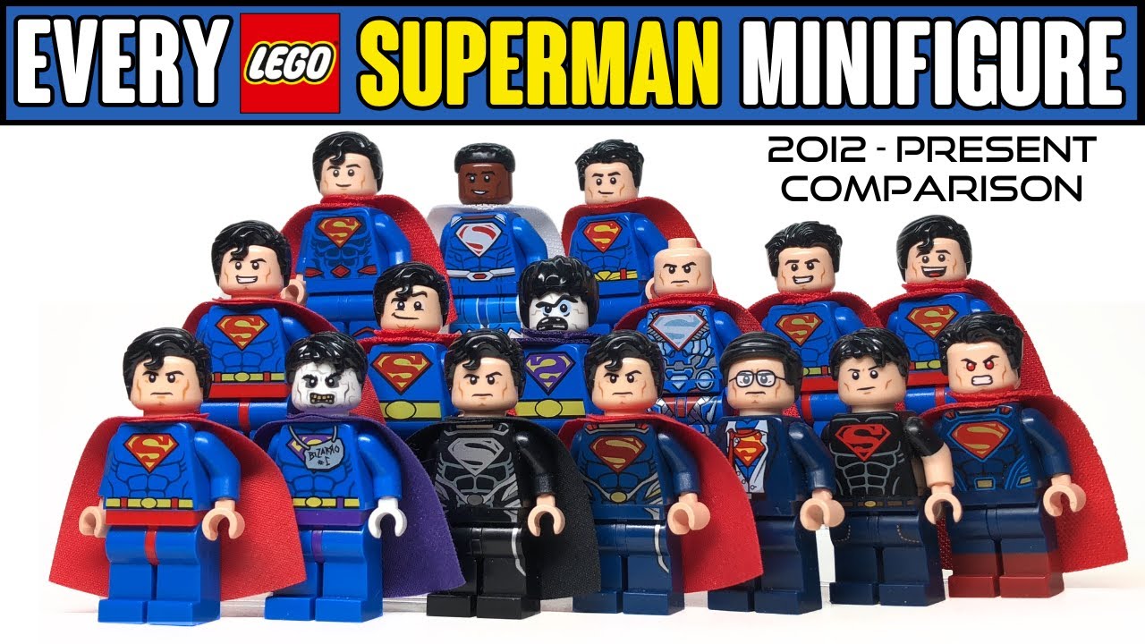 Every Lego Superman Minifigure Ever Made 2012 Present Youtube