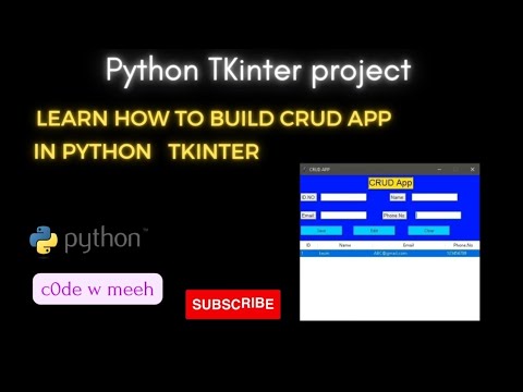 Python Tkinter Crud App Tutorial How To Build A Crud App Using Python