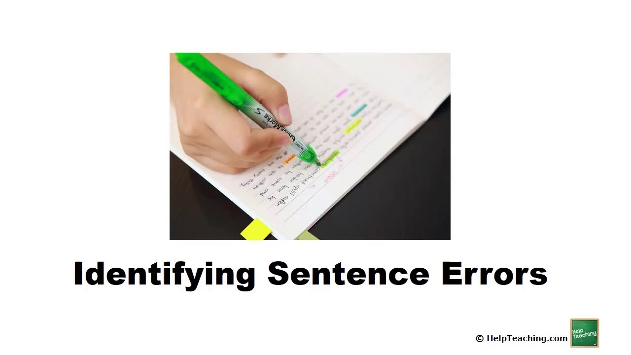 Sat Lesson Identifying Sentence Errors Youtube