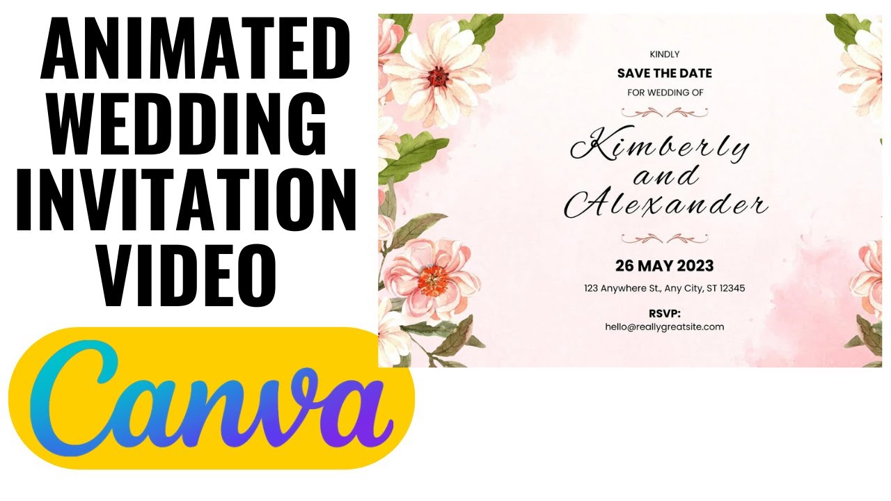 How To Make Animated Wedding Invitation Video In Canva Youtube
