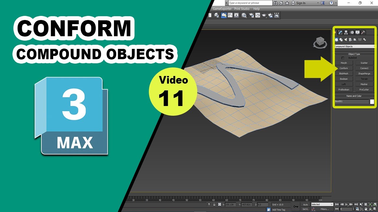 Conform In 3ds Max Compound Objects In 3ds Max 3ds Max Tutorials