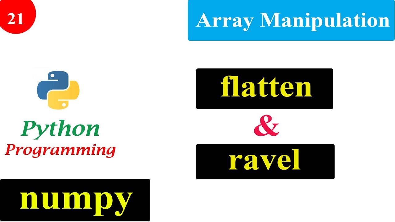 Array Manipulation Flatten And Ravel Numpy Tutorials Python