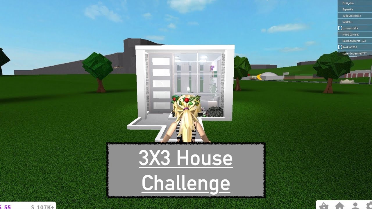 Roblox Bloxburg 3x3 House Challenge Youtube