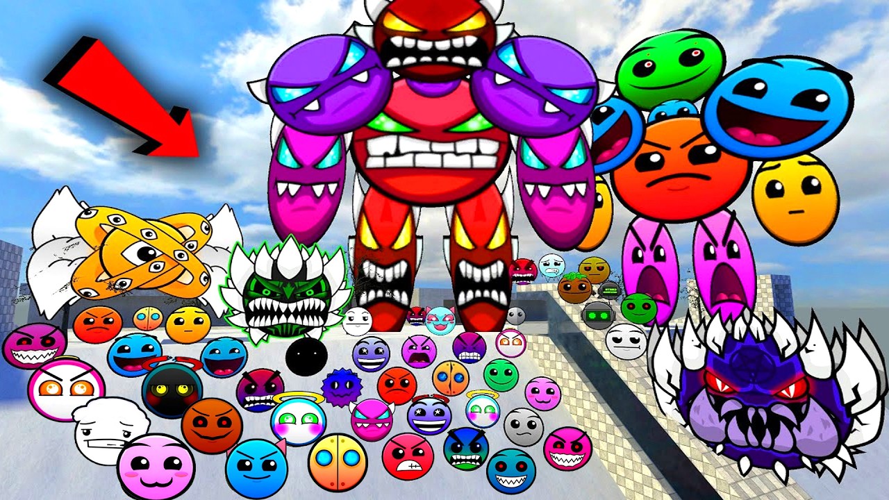 Lobotomy Dash Nextbots And Geometry Dash Chase Me In Snowslide Garry S