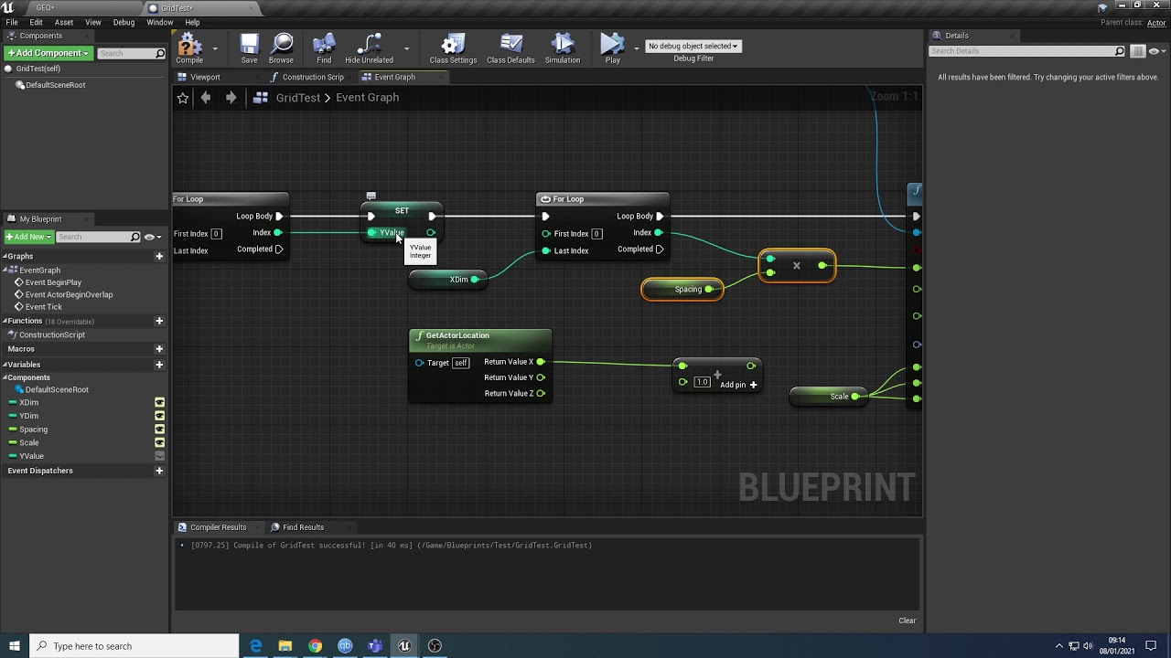 Creating A Spawn Grid Blueprint Youtube