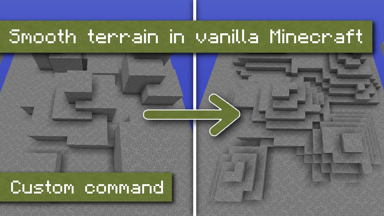 Smooth Terrain In Vanilla Minecraft Custom Command English Youtube