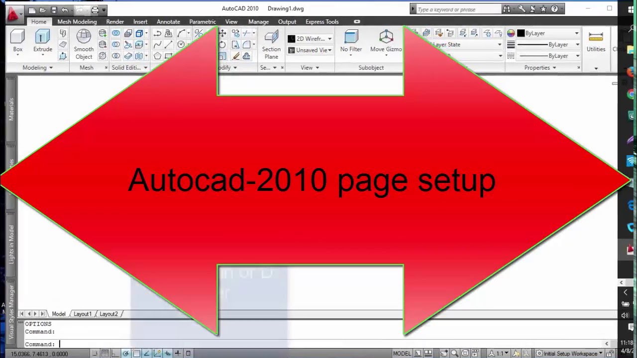 Autocad Page Setup Youtube