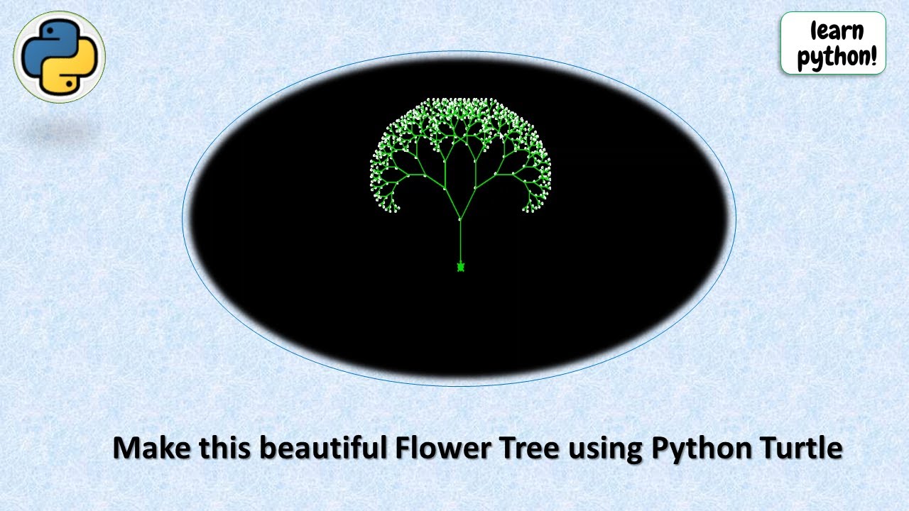 Make This Beautiful Flower Tree Using Python Turtle Youtube